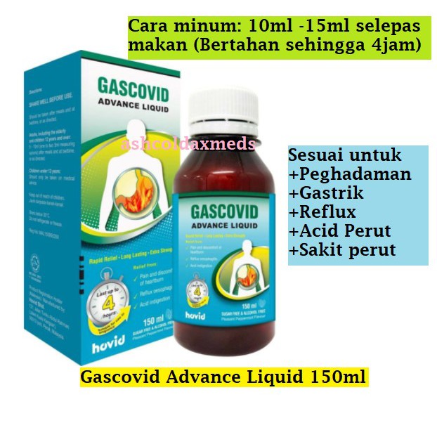 Gascovid Advance Liquid 150ml (Gascon) same ingredient as Gaviscon ...