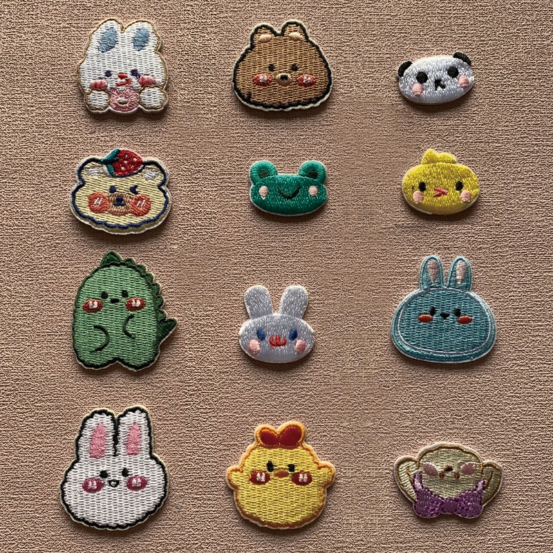 Cute Animal Embroidered Patches On Clothes Self-adhesive Cat Patch Iron ...