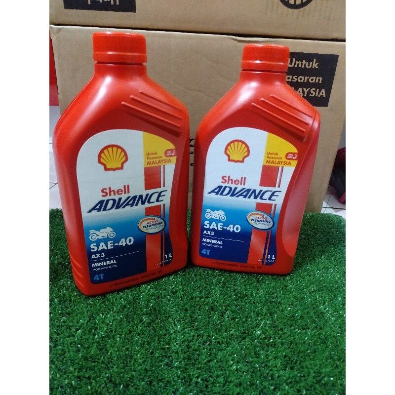 NEW PACKAGING AX3 Shell Sae-40(100%original shell Malaysia) | Shopee ...