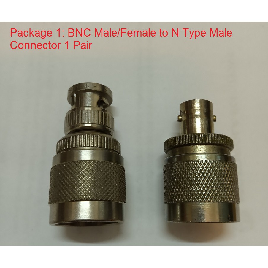 Promall BNC to (N type) Male Converter Connector Adapter x 2pcs (Local ...