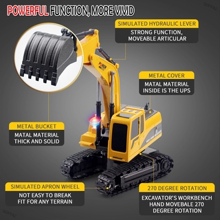 Mini RC Truck 2.4Ghz 6CH 1:24 RC Excavator Rechargeable Simulated ...