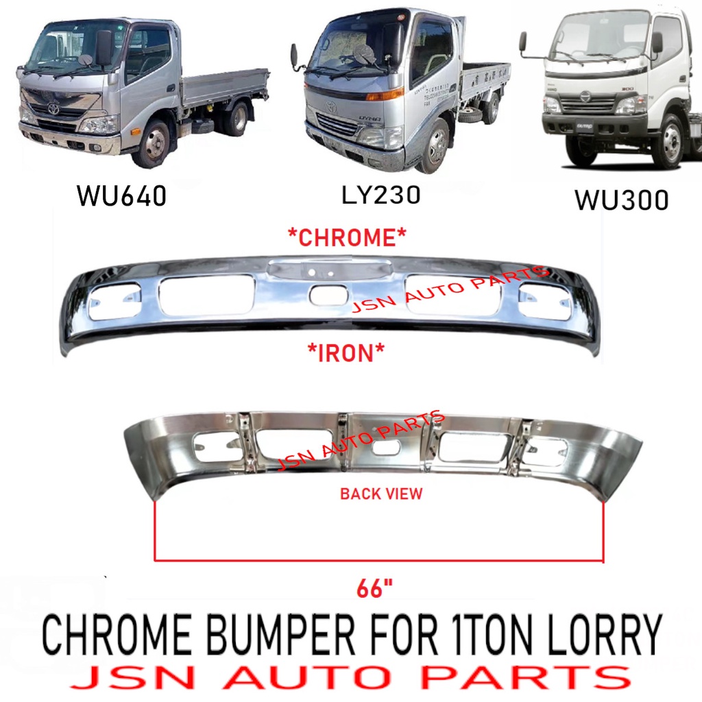 J125S02 CHROME BUMPER FOR 1TON LORRY HINO DUTRO WU300 WU640 LY230 LORRY ...