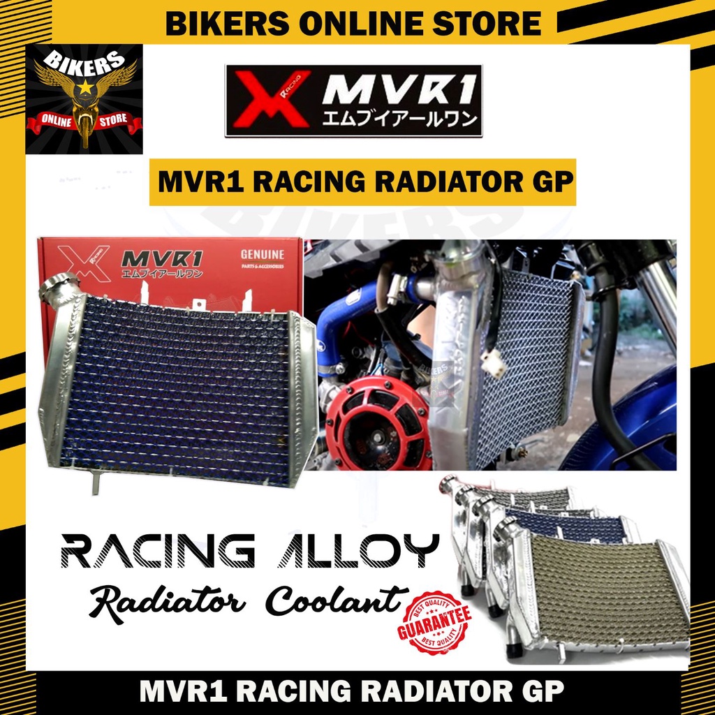 MVR1 GP Style Racing Alloy Radiator TEQ-CMS RADIATOR FAN Y15ZR Y15 ...