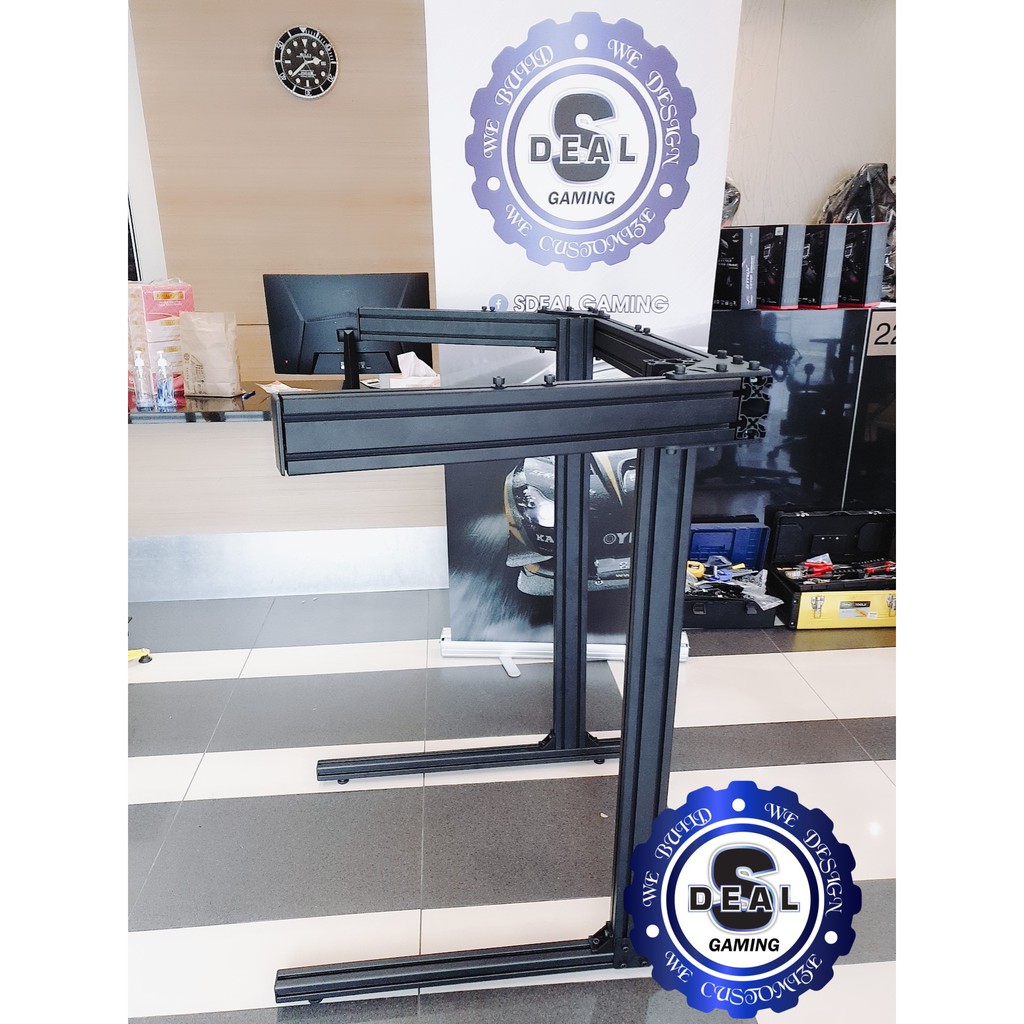 [Triple Screen Stand] Aluminum Profile TV Stand & Rack 32 Inch to 65 ...