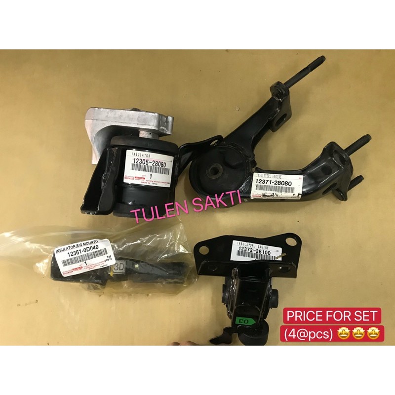 ORIGINAL TOYOTA IPSUM ACM21 2.4 (2001-2009) ENGINE MOUNTING (4@) 12361 ...