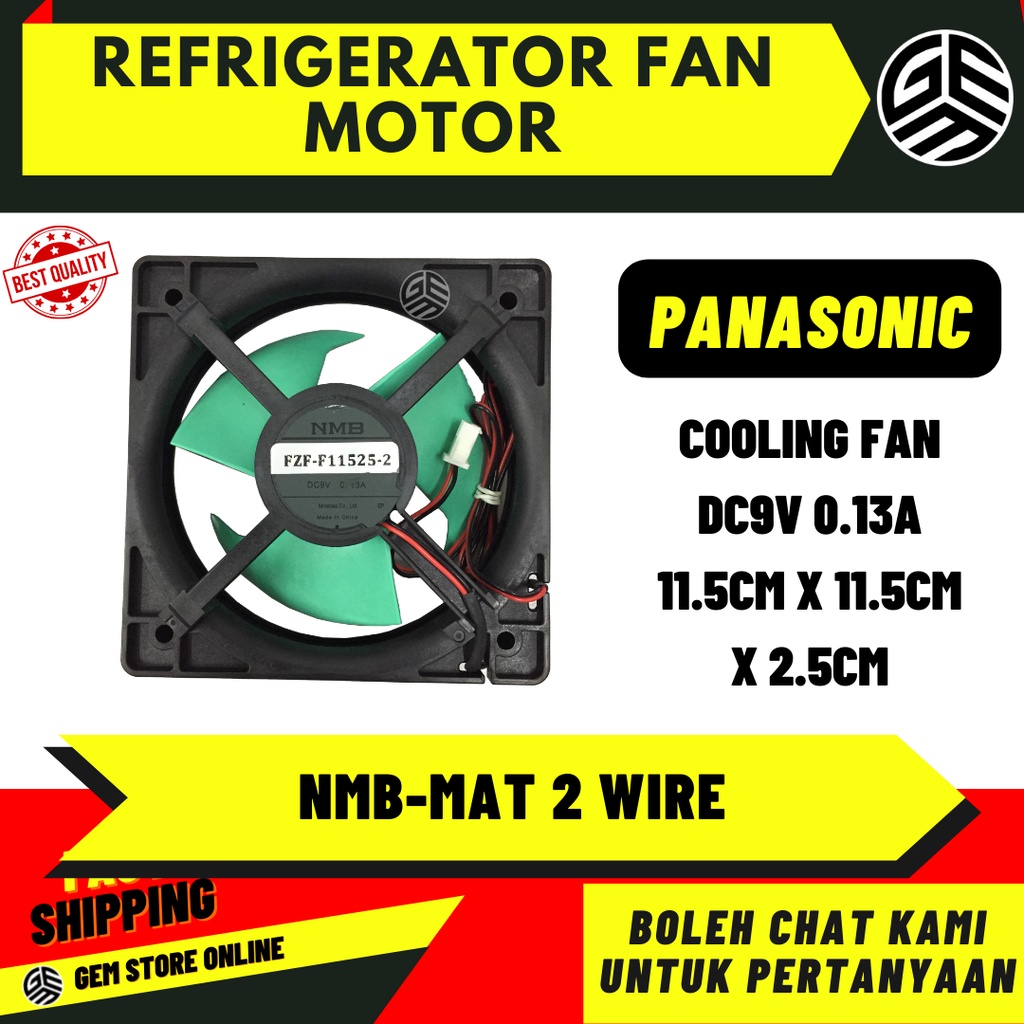PANASONIC Fridge Refrigerator Freezer NMB 2 Wire Fan motor DC9V 0.13A ...
