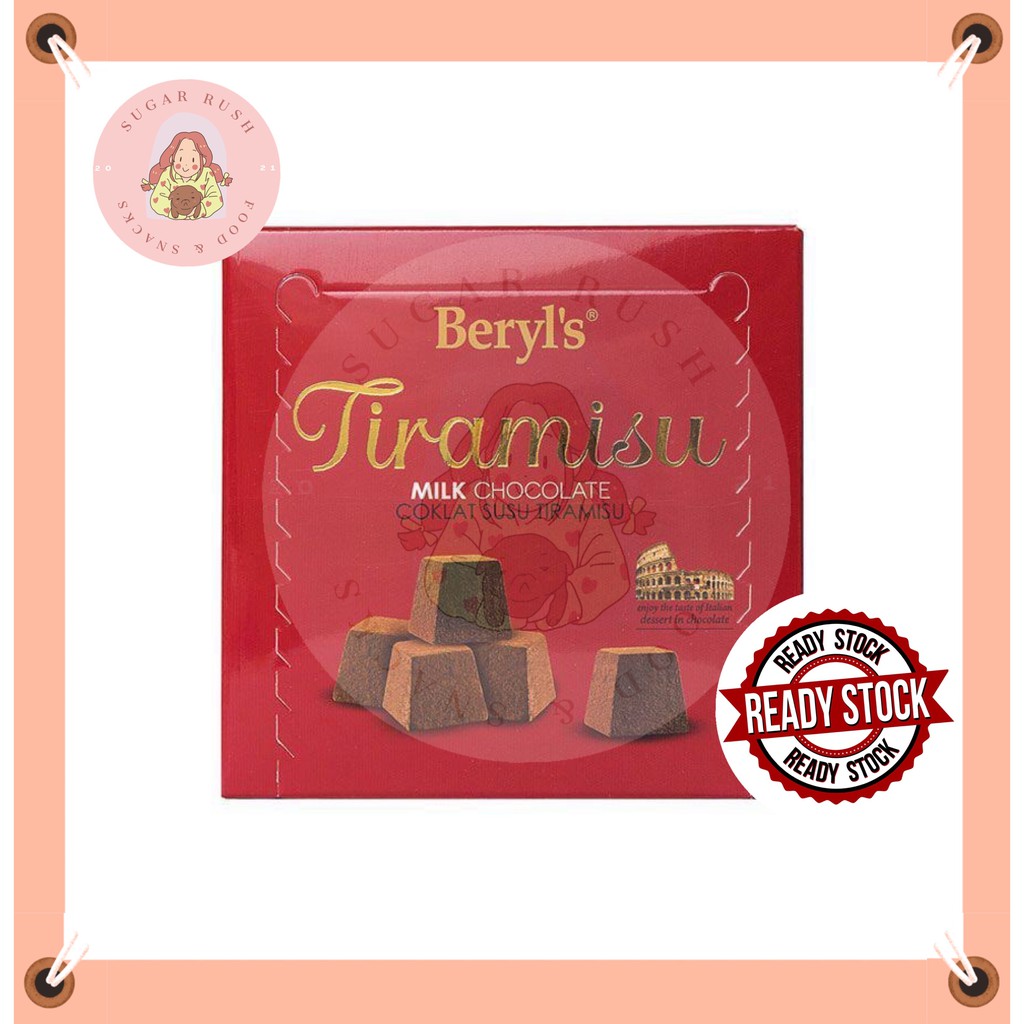Beryl's Tiramisu Milk Chocolate Box 65g Coklat | Shopee Malaysia