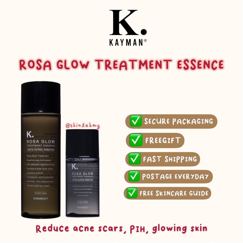 [ POSTAGE TODAY & FREEGIFT ] Rosa Glow Treatment Essence Kayman ...