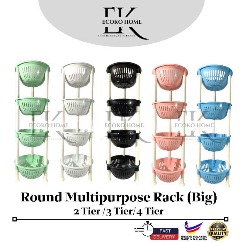 Multipurpose Rack Round (Big (2/3/4Tier) / Rak Bulat Besar ...