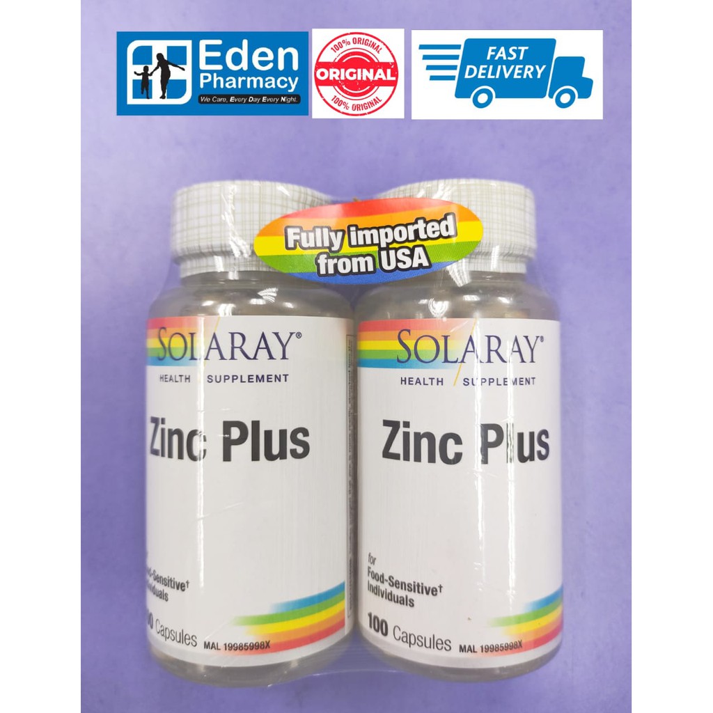 Solaray Zinc Plus ( 2 x 100's ) | Shopee Malaysia
