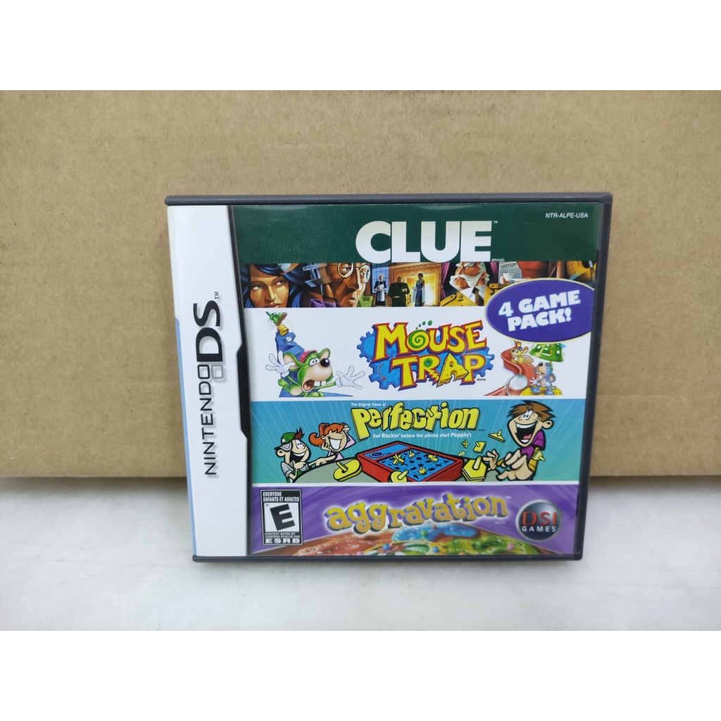 (Used) Nintendo DS Clue, Mousetrap, Perfection And Aggravation ( 4 Game ...