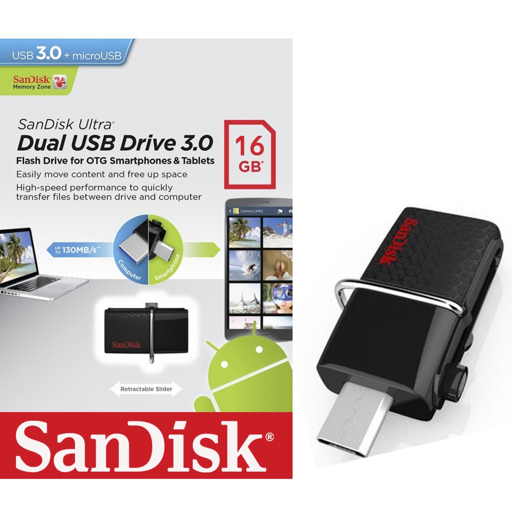 Sandisk Ultra 8gb 16gb 32gb 64gb OTG Dual USB Drive | Shopee Malaysia