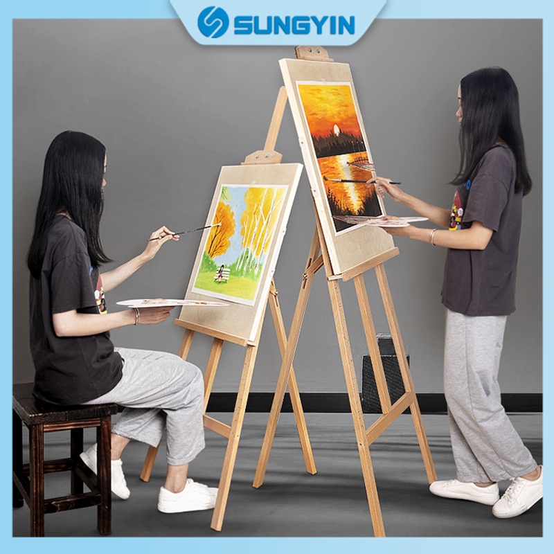 Pine Wood Easel Stand Art Sketch Drawing Stand Wedding Welcome Board ...