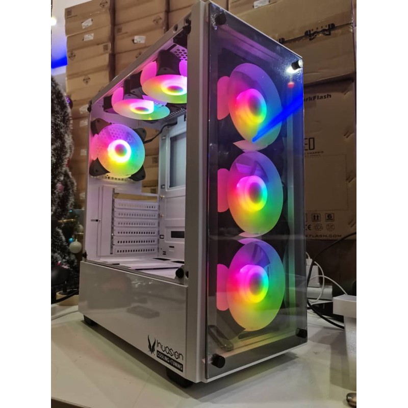 INVASION GX-900 ATX Gaming Casing White RGB/aRGB | Shopee Malaysia