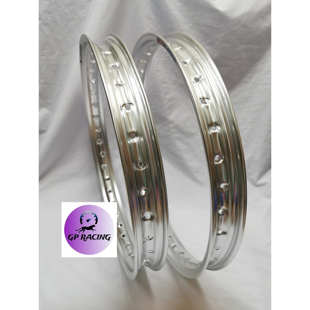 (2 pcs) ALOI RIM MOTOR ALLOY RIM 1.40x17 SILVER CHROME SEPASANG "GP ...