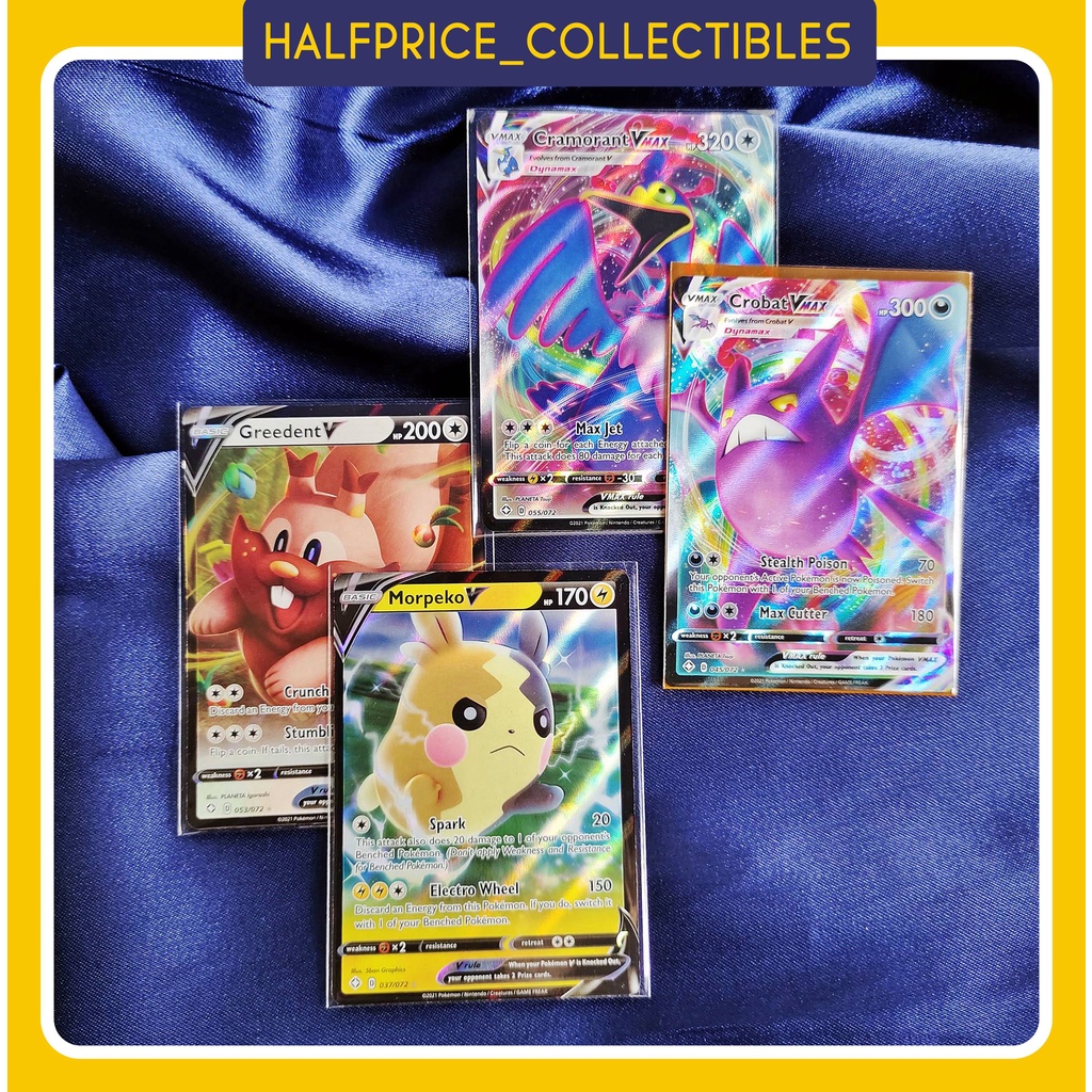[ POKEMON TCG ] MORPEKO CRAMORANT GREEDENT CROBAT SHINING FATES CARD ...