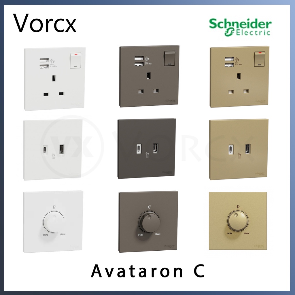 Schneider [ AvatarOn C ] Series Switches & Socket ( Extra Options ...