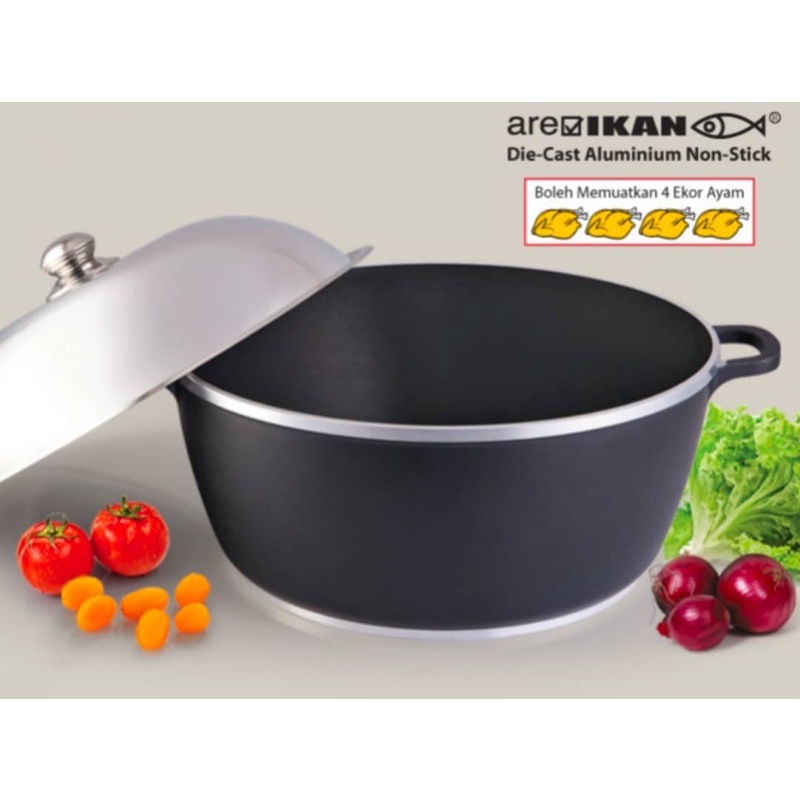 Periuk Rendang Areikan 40cm (tutup stainless steel) | Shopee Malaysia