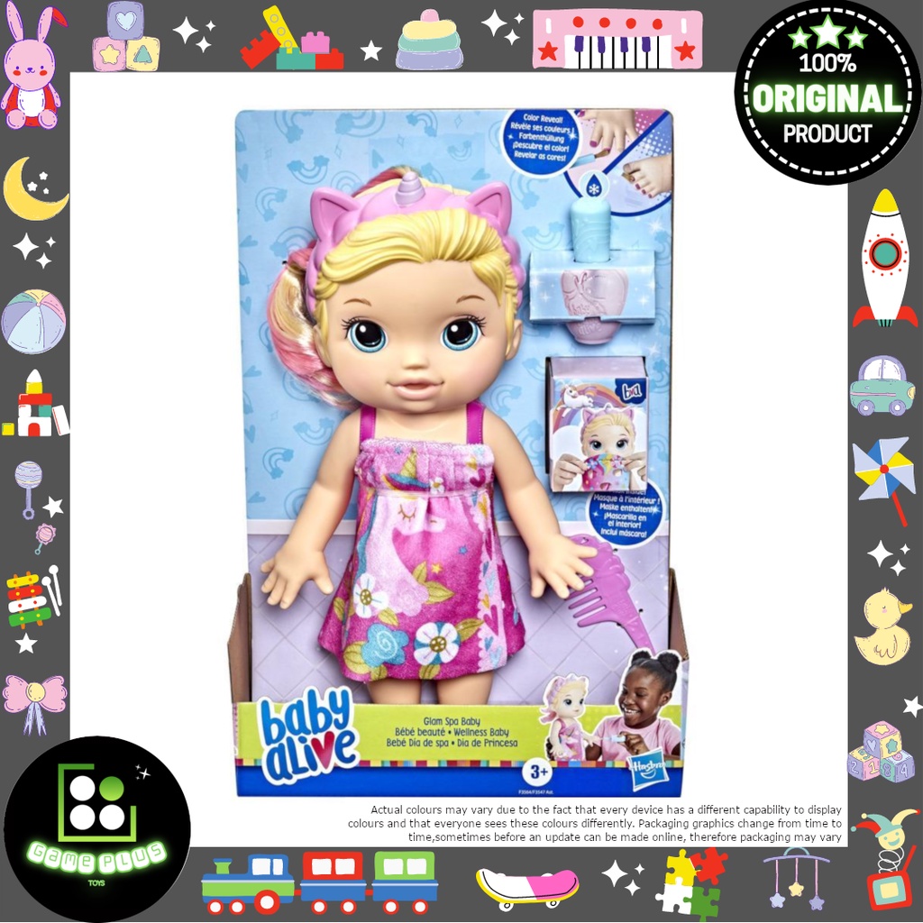Hasbro Baby Alive Glam Spa Baby Doll (Blonde) | Shopee Malaysia
