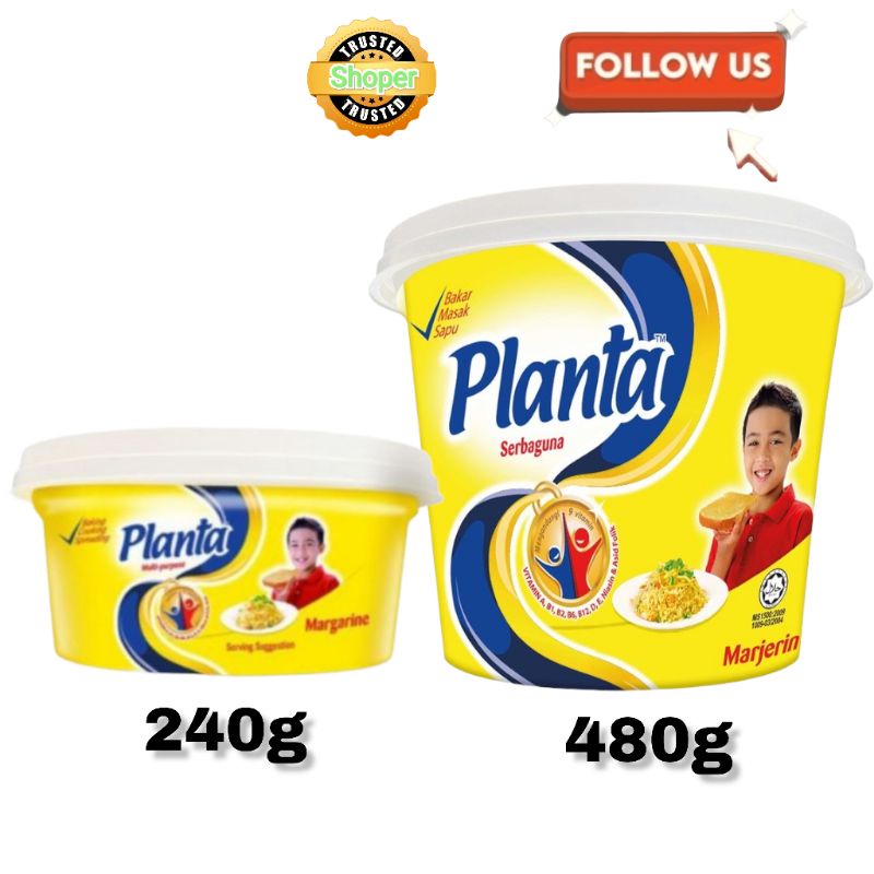 Planta Margarine 240g / 480g exp sept/nov 2022 | Shopee Malaysia