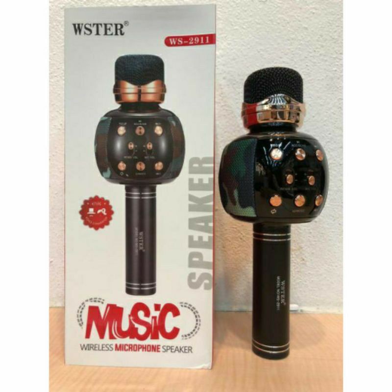 WSTER WS-2911 Karaoke KTV Mic Portable Bluetooth Hifi Speaker ...