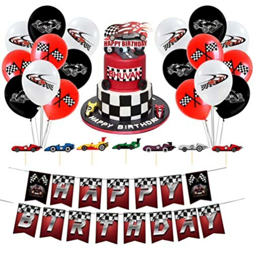 [READY STOCK] Car Racing Race Formula 1 Theme Birthday Decoration Party ...