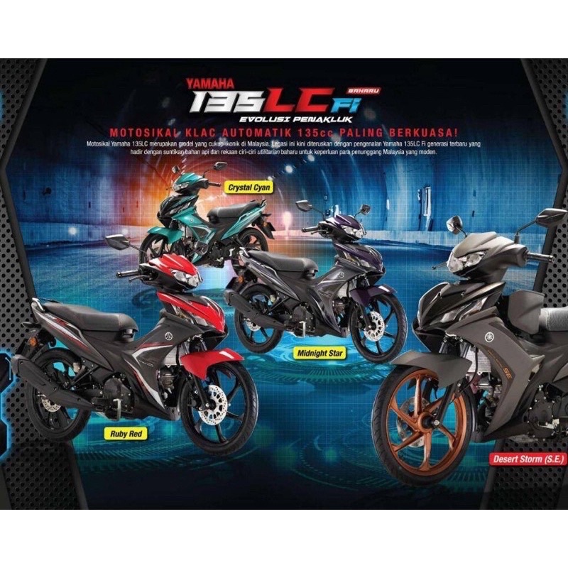 COVERSET YAMAHA LC135 V8 ORIGINAL HLY | Shopee Malaysia