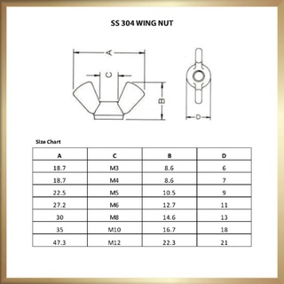 SS 304 WING NUT M3 ~ M12 | Shopee Malaysia