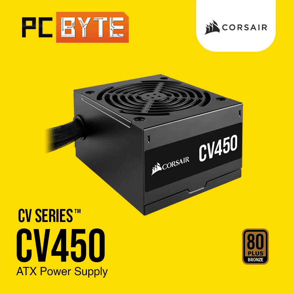 CORSAIR CV SERIES POWER SUPPLY CV450 450 WATT 80 PLUS BRONZE CERTIFIED ...