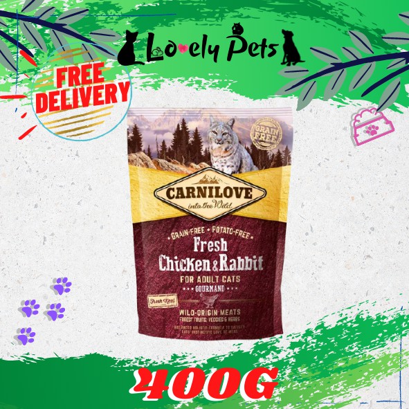 Carnilove Fresh Chicken & Rabbit Cat Food 400g | Shopee Malaysia