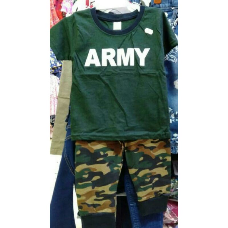 Set baju askar army saiz 2 sampai 8y | Shopee Malaysia