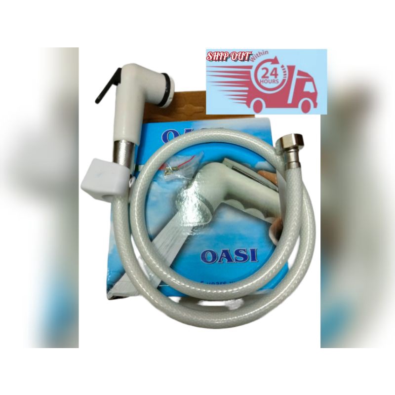 OASI Toilet Bathroom Pvc Hand Bidet set Spray with Flexiber Hose ...