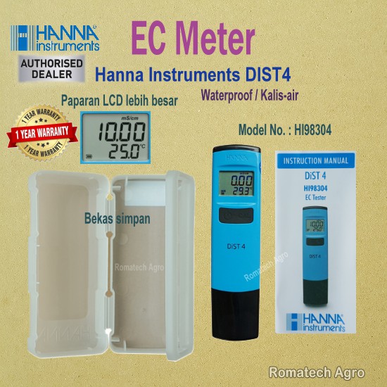 EC Meter Hanna Instruments DIST4 HI98304 | Shopee Malaysia