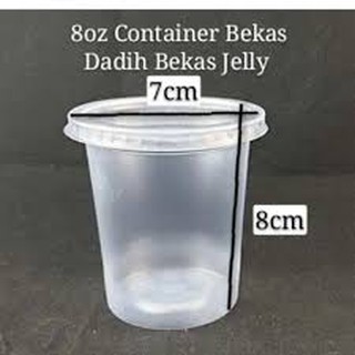 8oz 4oz 2oz PP Round Plastic Container 100pcs ( Bekas Jeli / Bekas ...