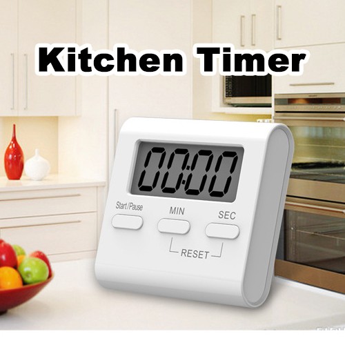 LCD Digital Kitchen Timer Pastry Baking Use AAA Battery Operated Count ...