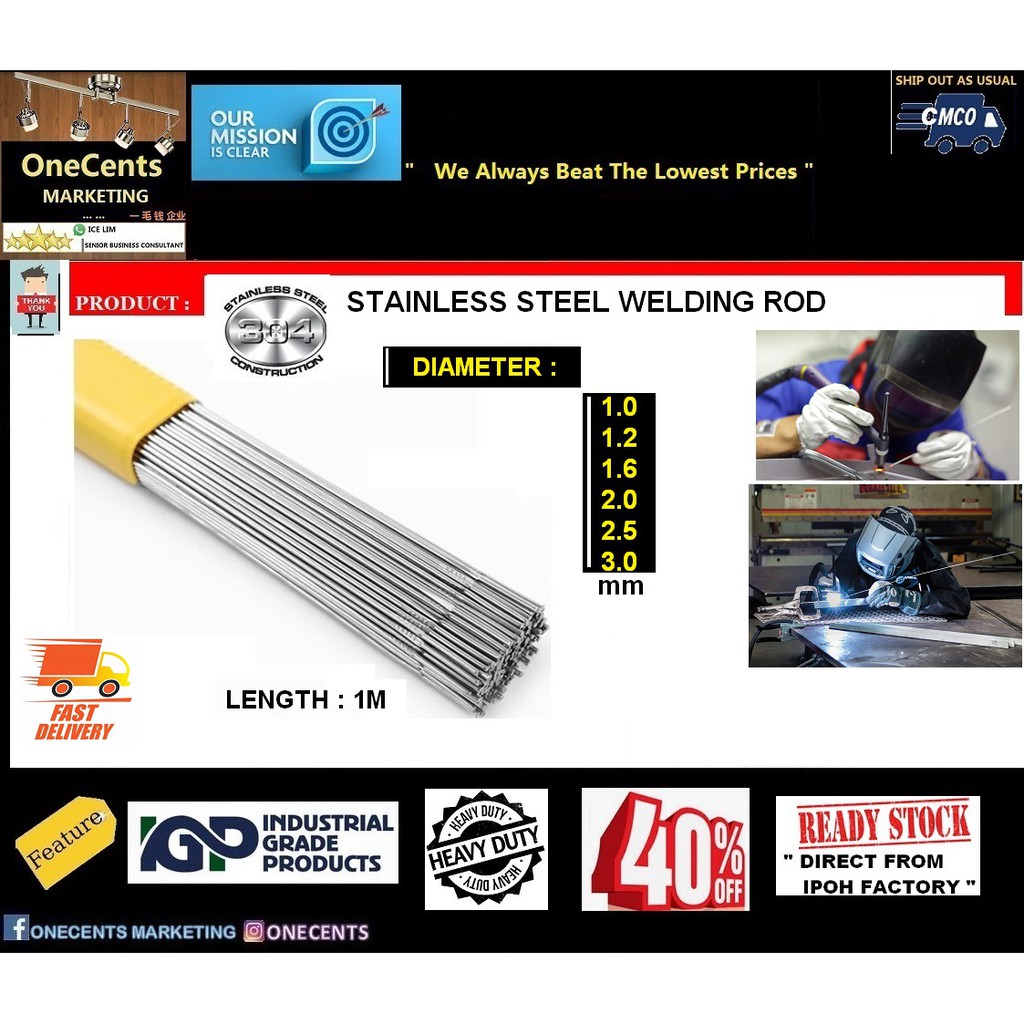1KG TIG-304 STAINLESS STEEL ARGON ARC WELDING WIRE RODS USED IN WELDING ...