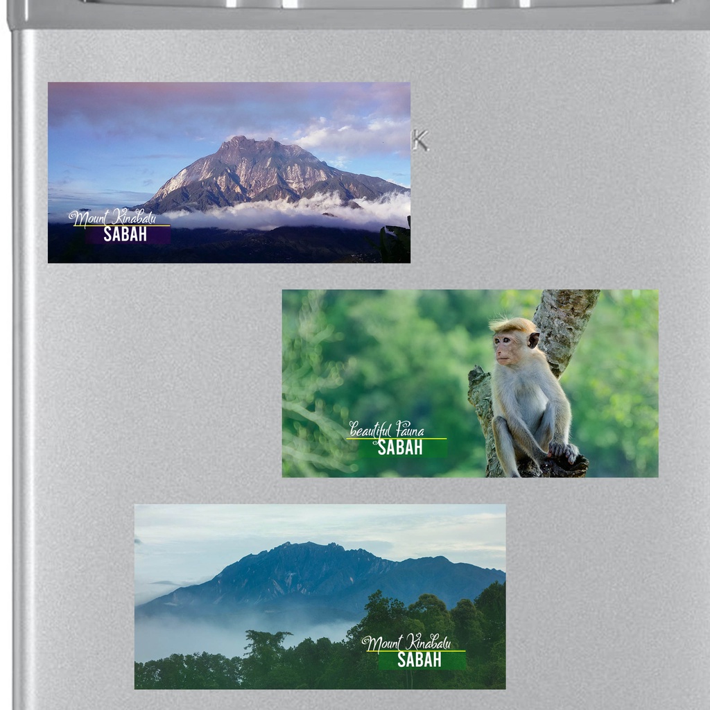 Mount Kinabalu Sabah Semporna Malaysia Gift Souvenir Fridge Magnet ...