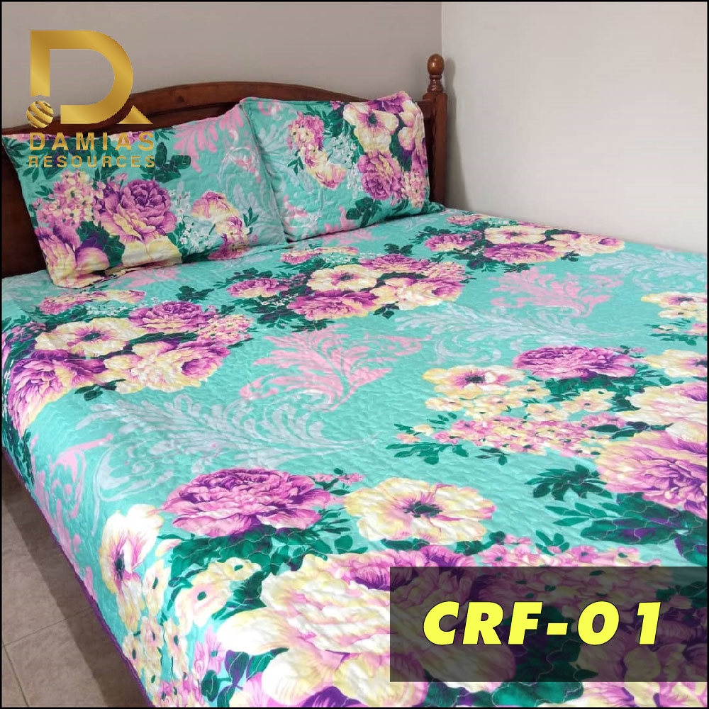 CADAR 3 IN 1 PATCHWORK SAIZ QUEEN CORAK BUNGA REJECT KILANG | Shopee ...