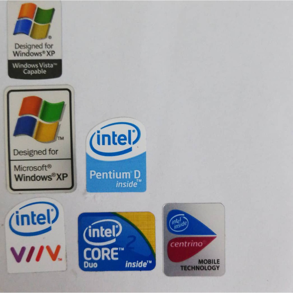 INTEL Core 2 / Centrino / Pentium D / Viiv / Windows XP STICKER ...