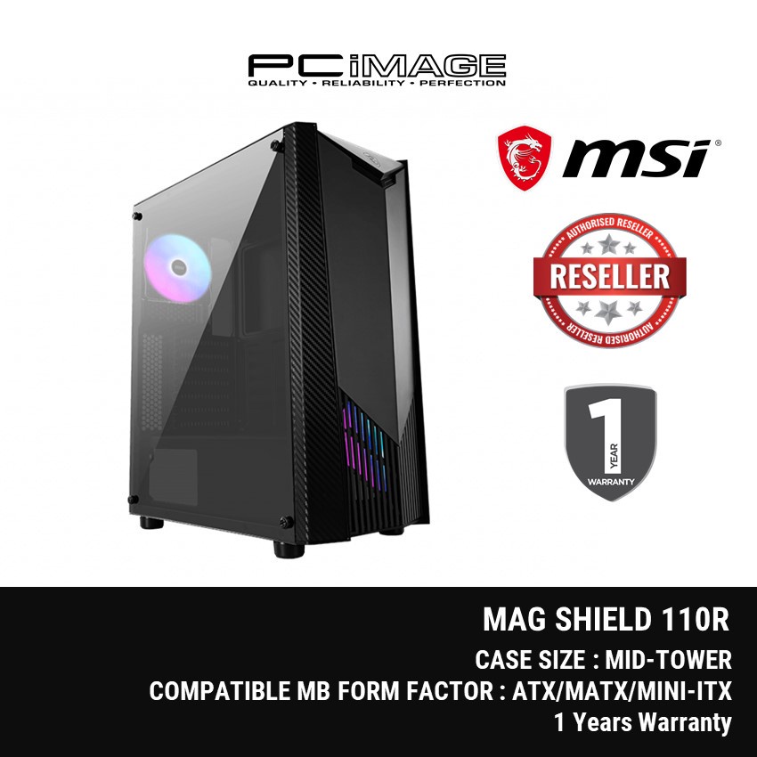 MSI MAG SHIELD 110R MID TOWER RGB CASING | Shopee Malaysia