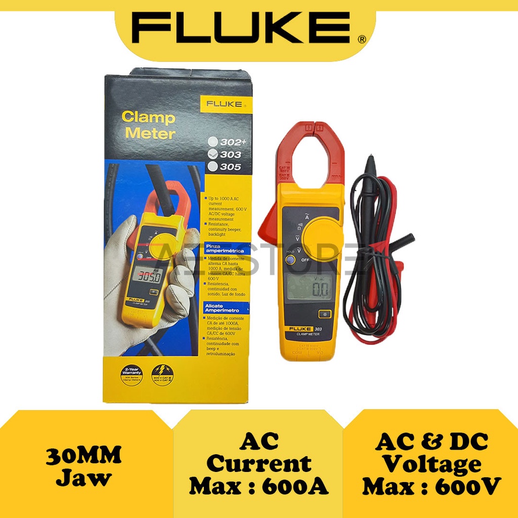 (Original) Fluke 303 Clamp Meter | Shopee Malaysia