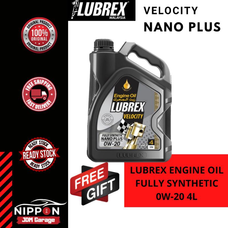LUBREX ENGINE OIL FULLY SYNTHETIC 0W-20 4L | Shopee Malaysia