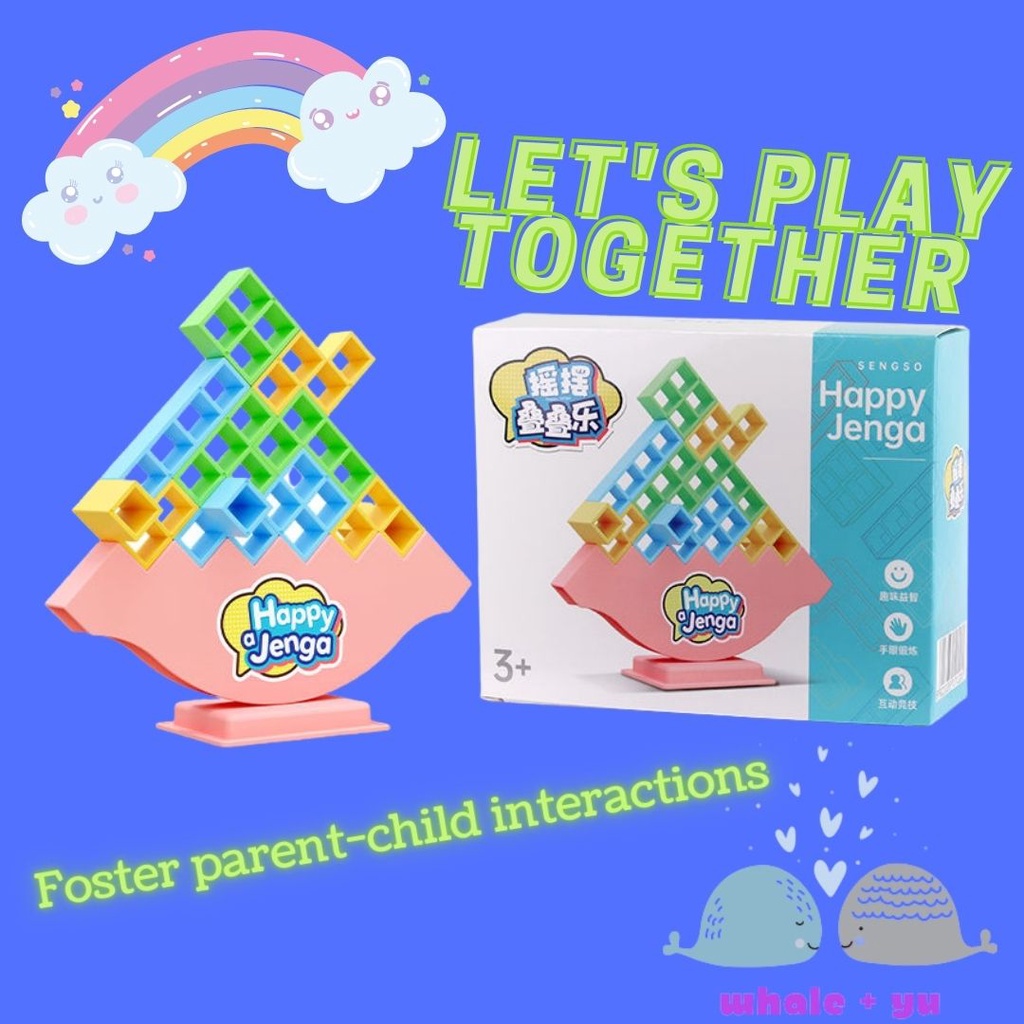 Menara Imbangan Balance Tower Tetris Brick Bata Tetris Puzzle Board ...