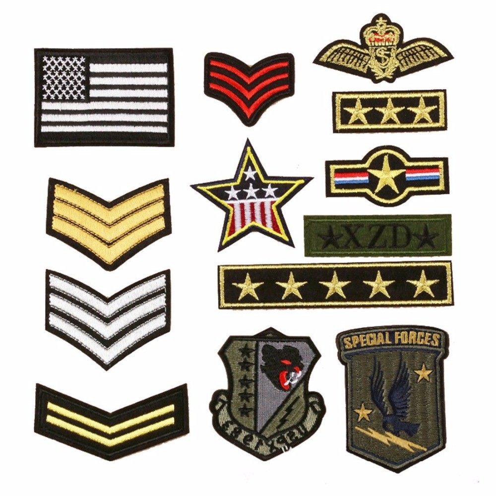 Embroidered Sargent Chevron Patch Military Army Soldier Rank Insignia ...
