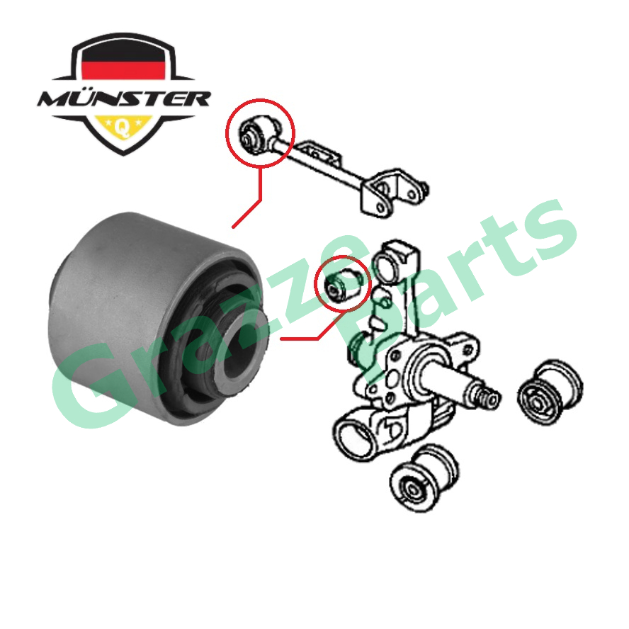 Münster Knuckle Bush Rear Upper Arm 52395-S5A-004 for Honda CRV CR-V ...