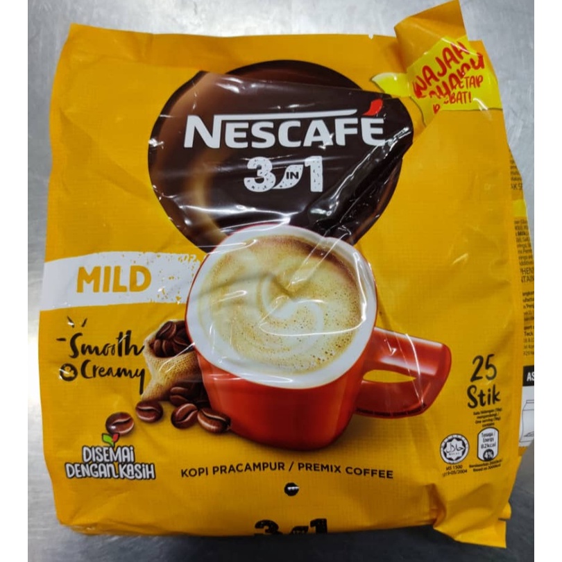 Nescafe 3in1 Smooth Creamy Mild Rich 18g x 25stick | Shopee Malaysia
