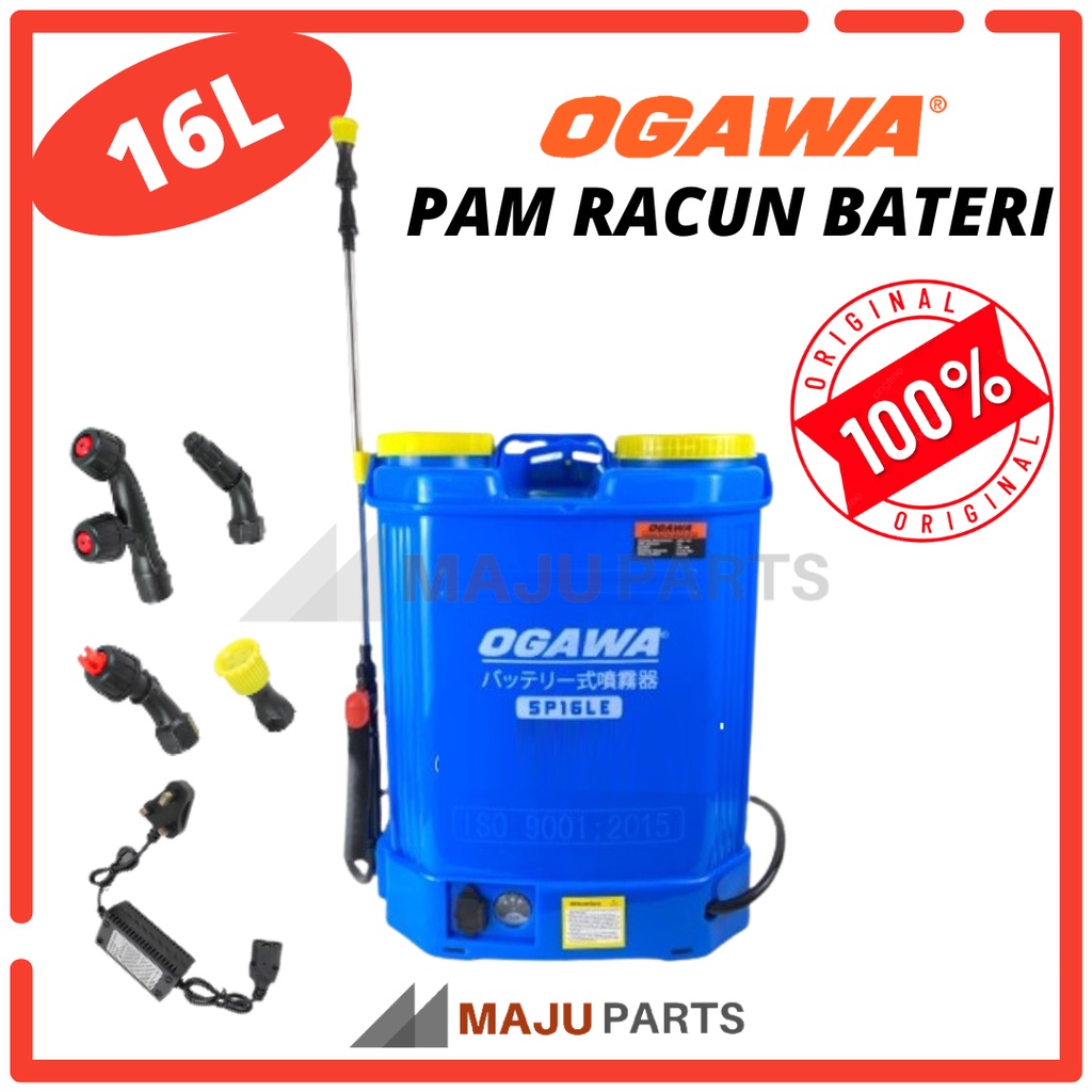 OGAWA BATTERY PUMP PAM RACUN BATERI KNAPSACK SPRAYER PUMP - 16 LITER ...