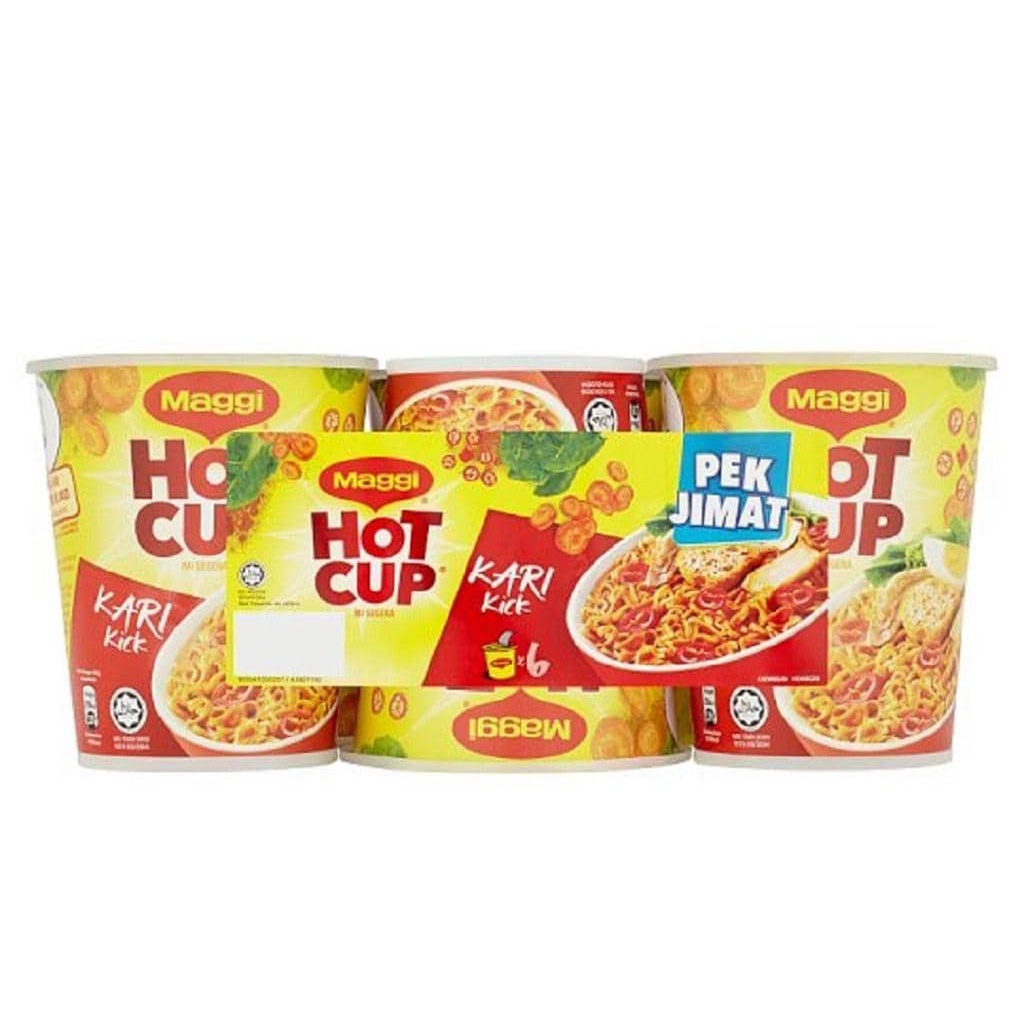 Maggi Hot Cup Instant Noodles Curry (6 cups x 59g) | Shopee Malaysia
