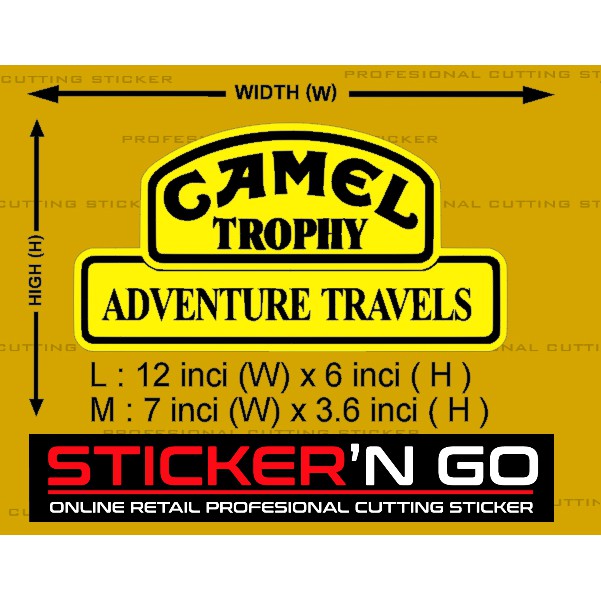 STICKER CUTTING CUSTOM CAMEL TROPHY DESIGN | Shopee Malaysia
