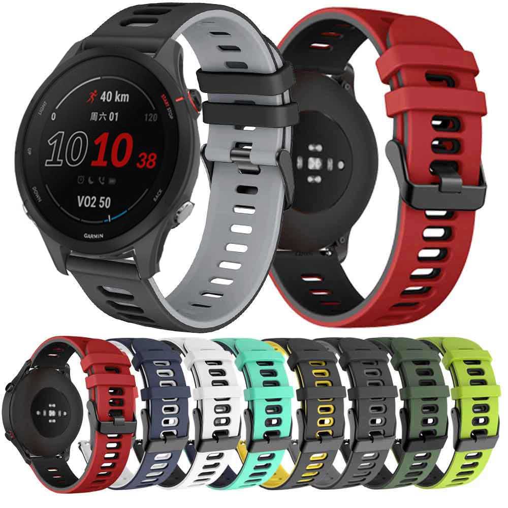 20mm 22mm Watch Band For Garmin Forerunner 255 55 245M Silicone Strap ...